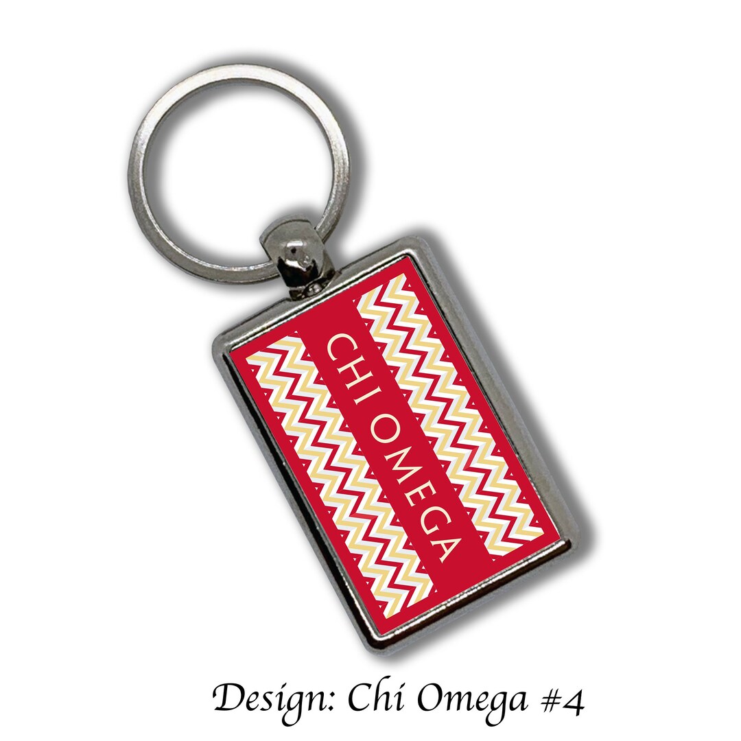 Chi Omega Key Chain Metallic - Etsy