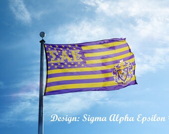 Sigma Alpha Epsilon SAE Fraternity Flag USA Greek Letters - Etsy