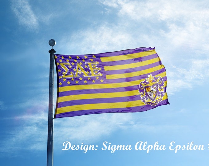 Sigma Alpha Epsilon SAE Fraternity Flag USA Greek Letters - Etsy