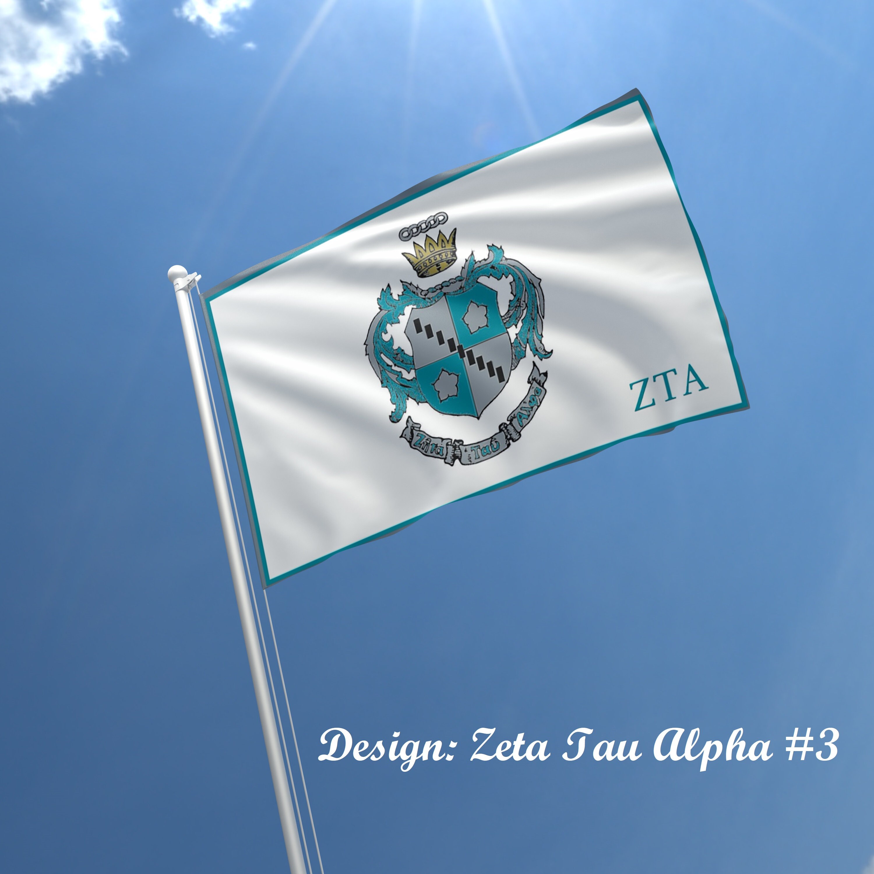 Zeta Tau Alpha Officially Licensed Flag Banner - Etsy