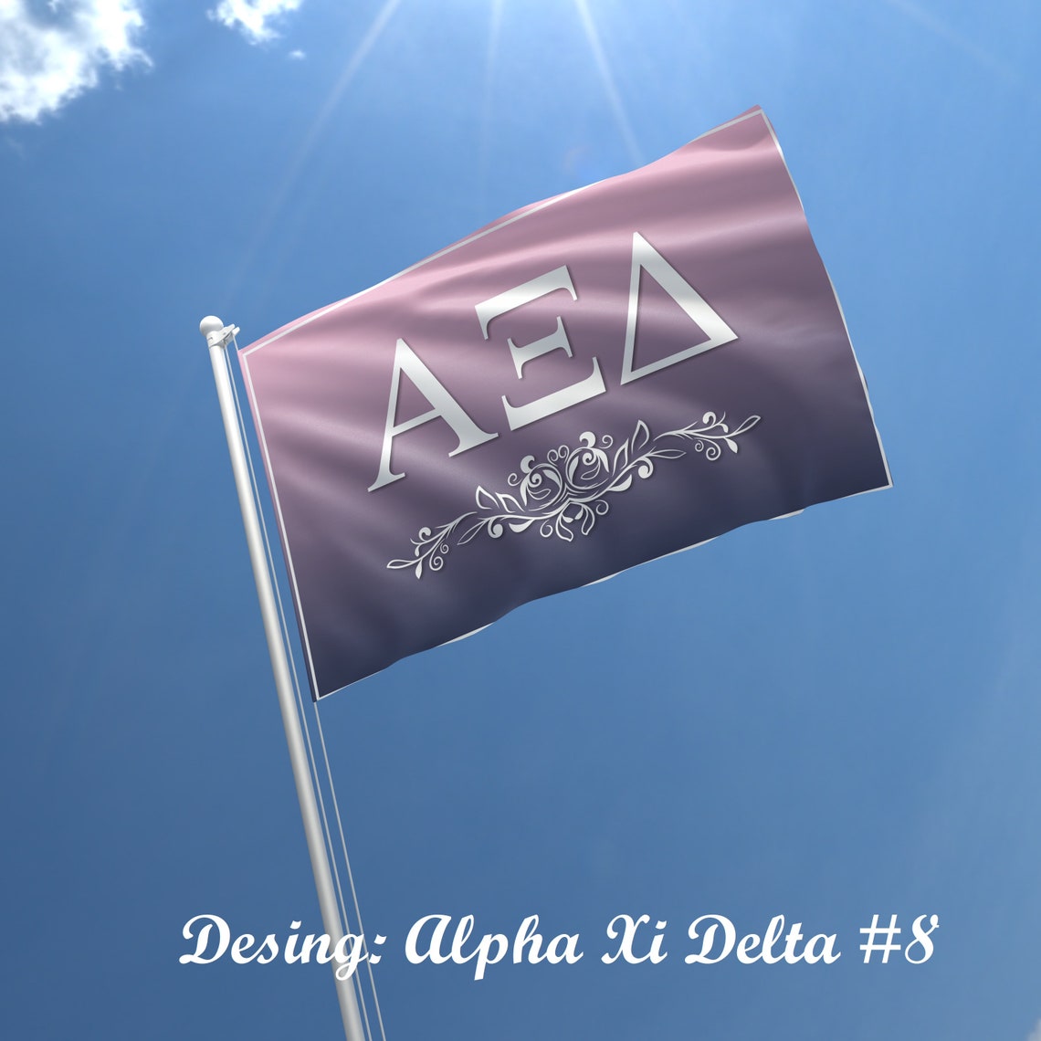 Alpha Xi Delta Officially Licensed Flag Banner | Etsy