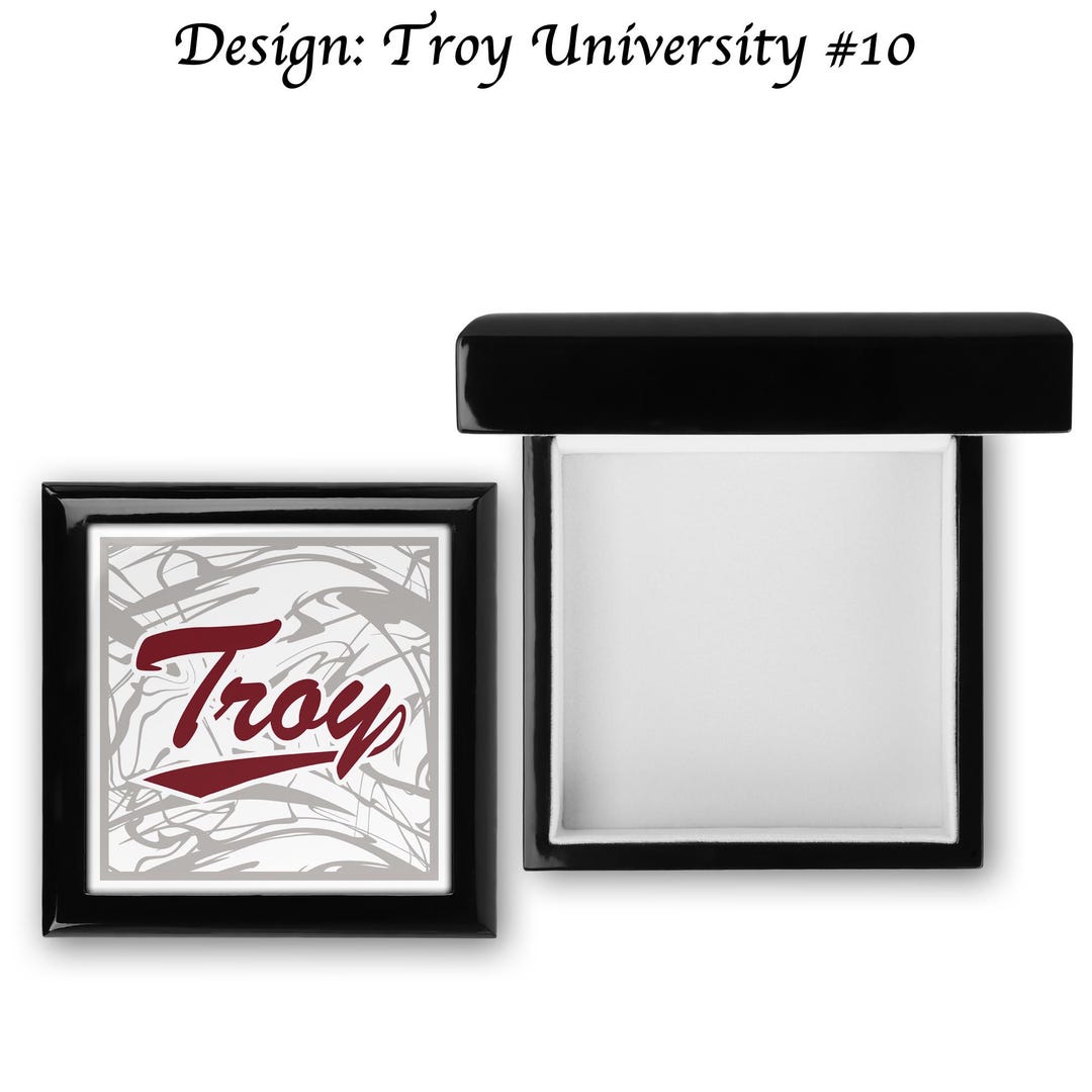 Troy University Wooden Keepsake Box - Etsy