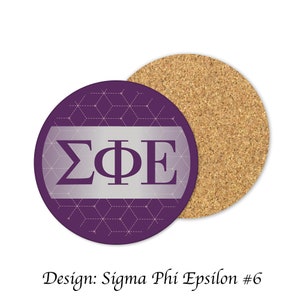 Sigma Phi Epsilon Round Coasters (set of 4 Coasters) - Etsy