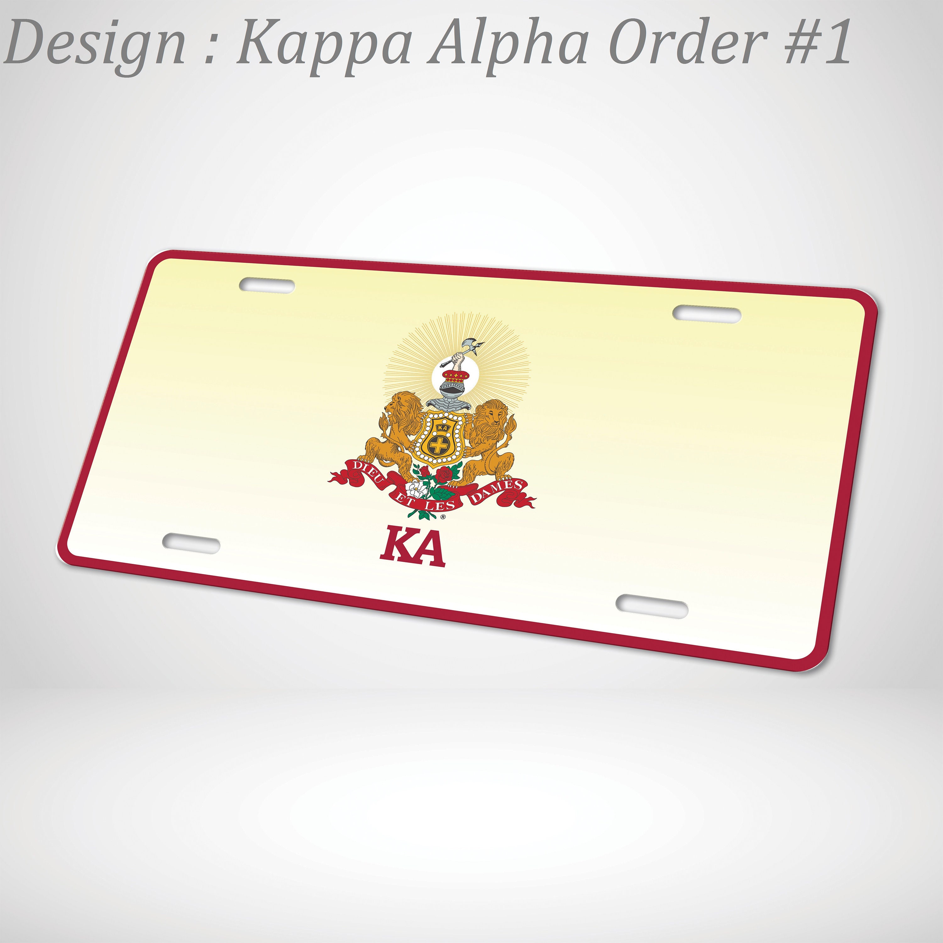 Kappa Alpha Order Decorative Aluminum License Plate - Etsy