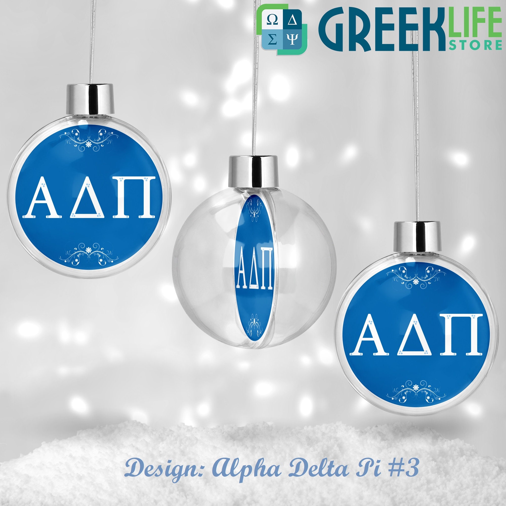 Alpha Delta Pi Round Ball Ornament Christmas Decor - Etsy Sweden
