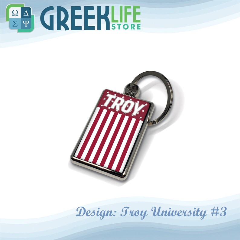 Troy University Key Chain Metallic - Etsy