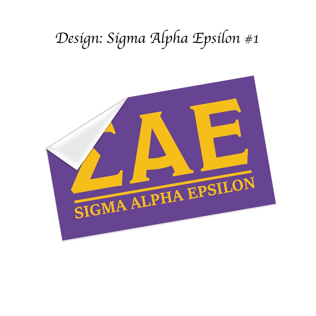 Sigma Alpha Epsilon Decal Sticker - Etsy