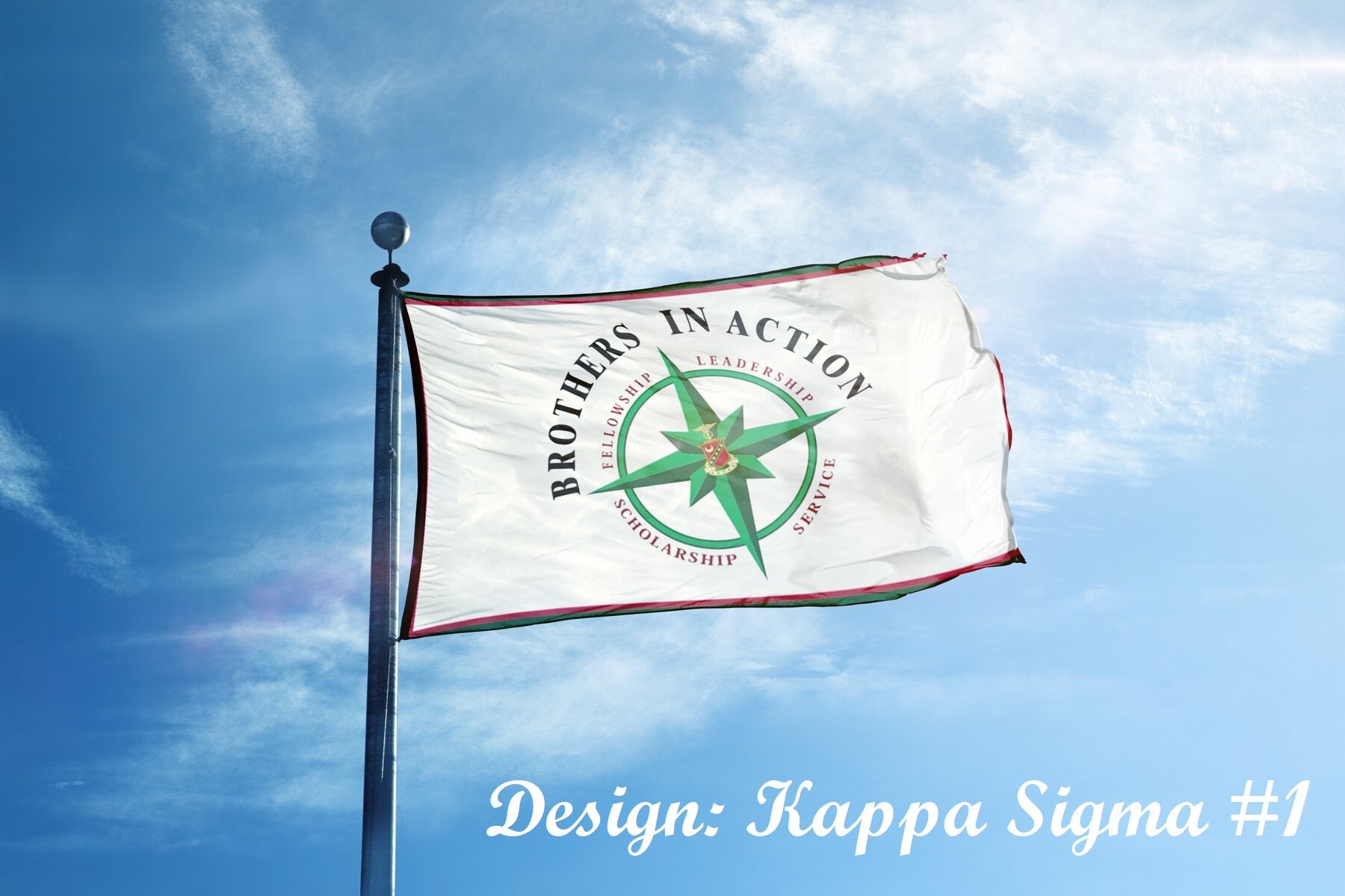 Kappa Sigma Flag Banner Producto con licencia oficial - Etsy México
