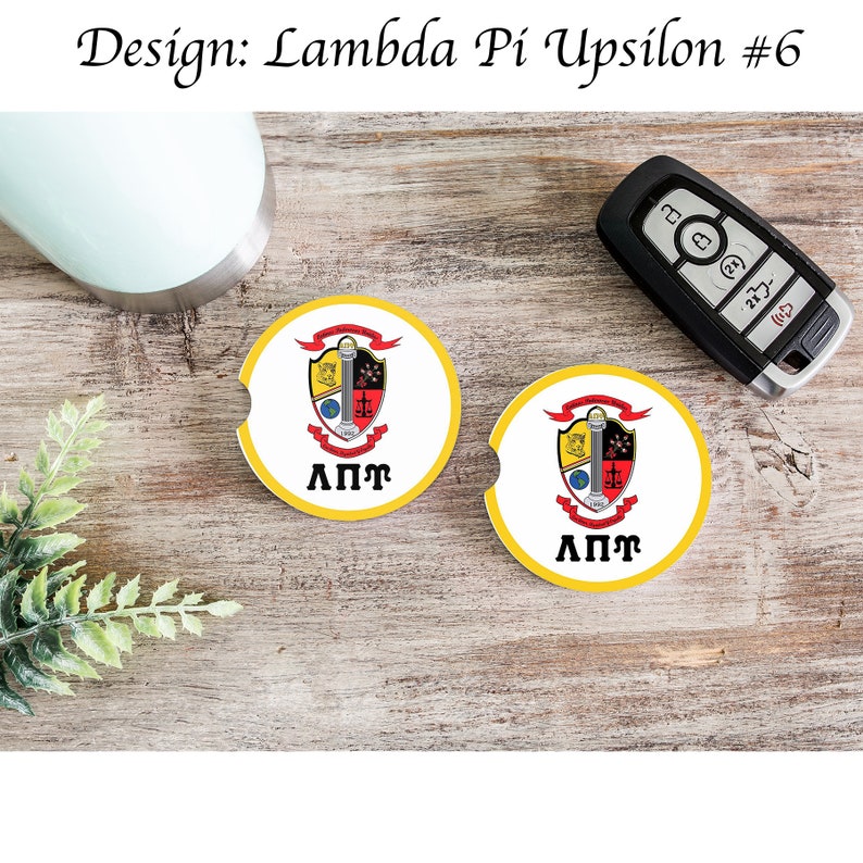 Lambda Pi Upsilon Car Cup Holder Coasters Sandstone (set of 2) - Etsy