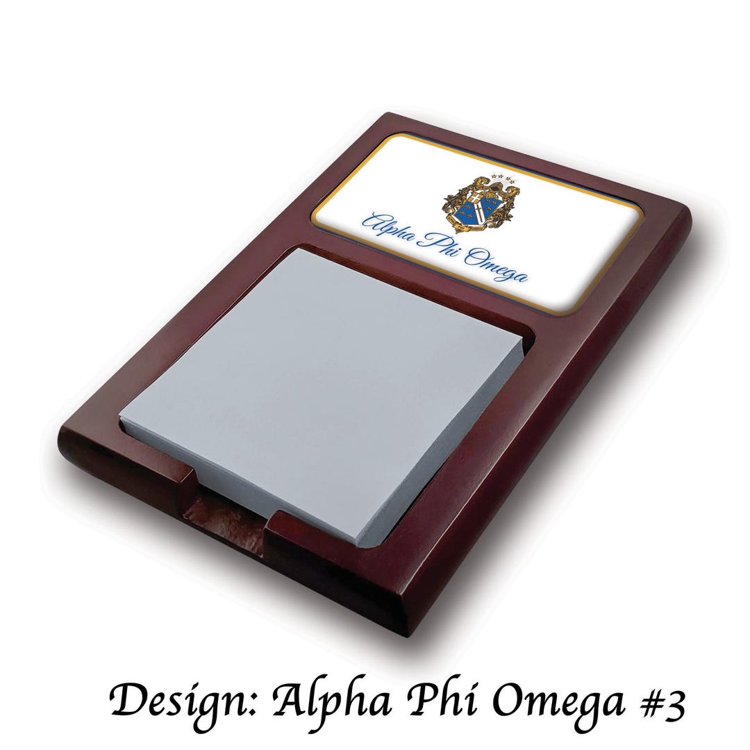Alpha Phi Omega Wooden Desk Organizer - Etsy