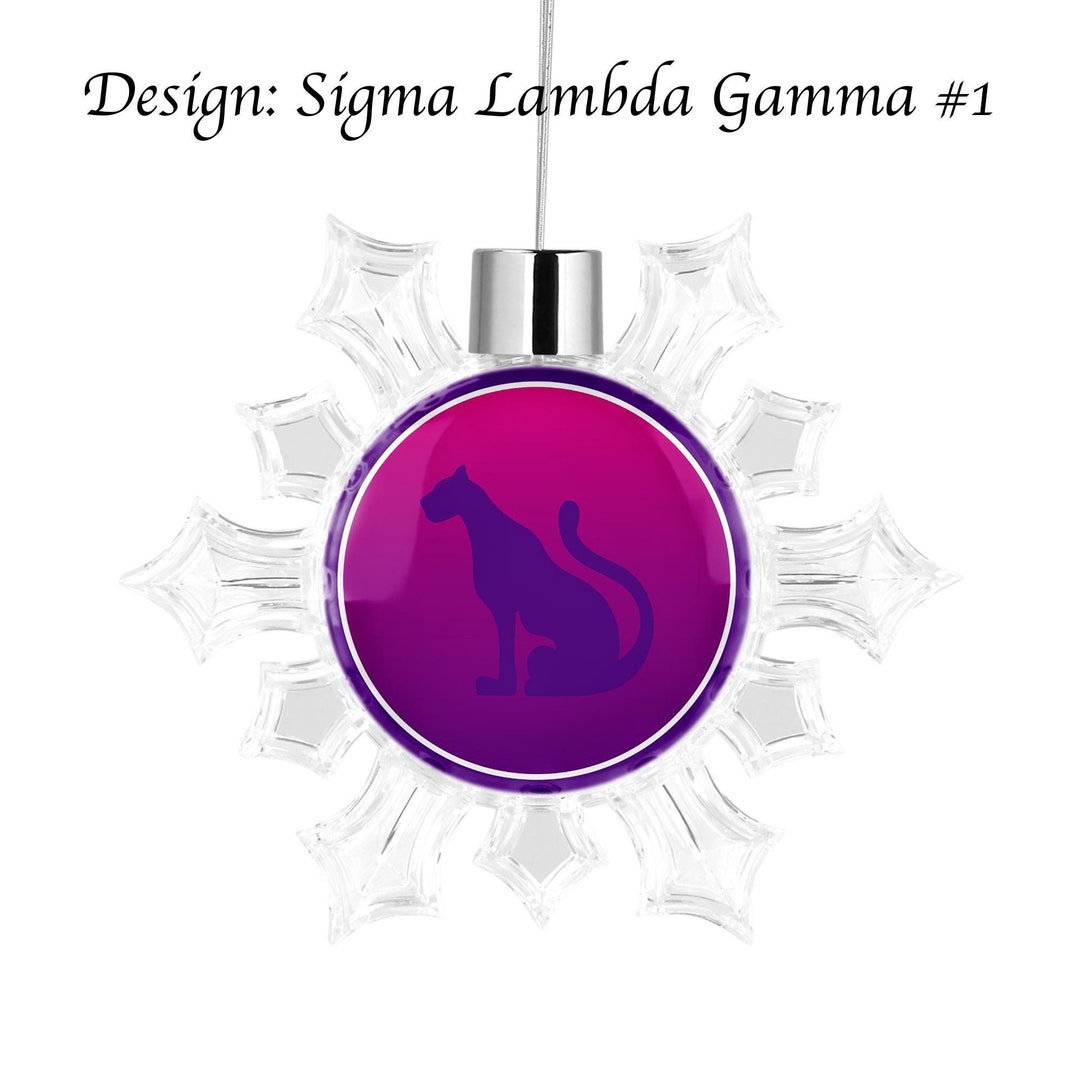 Sigma Lambda Gamma Snowflake Round Ornament - Etsy