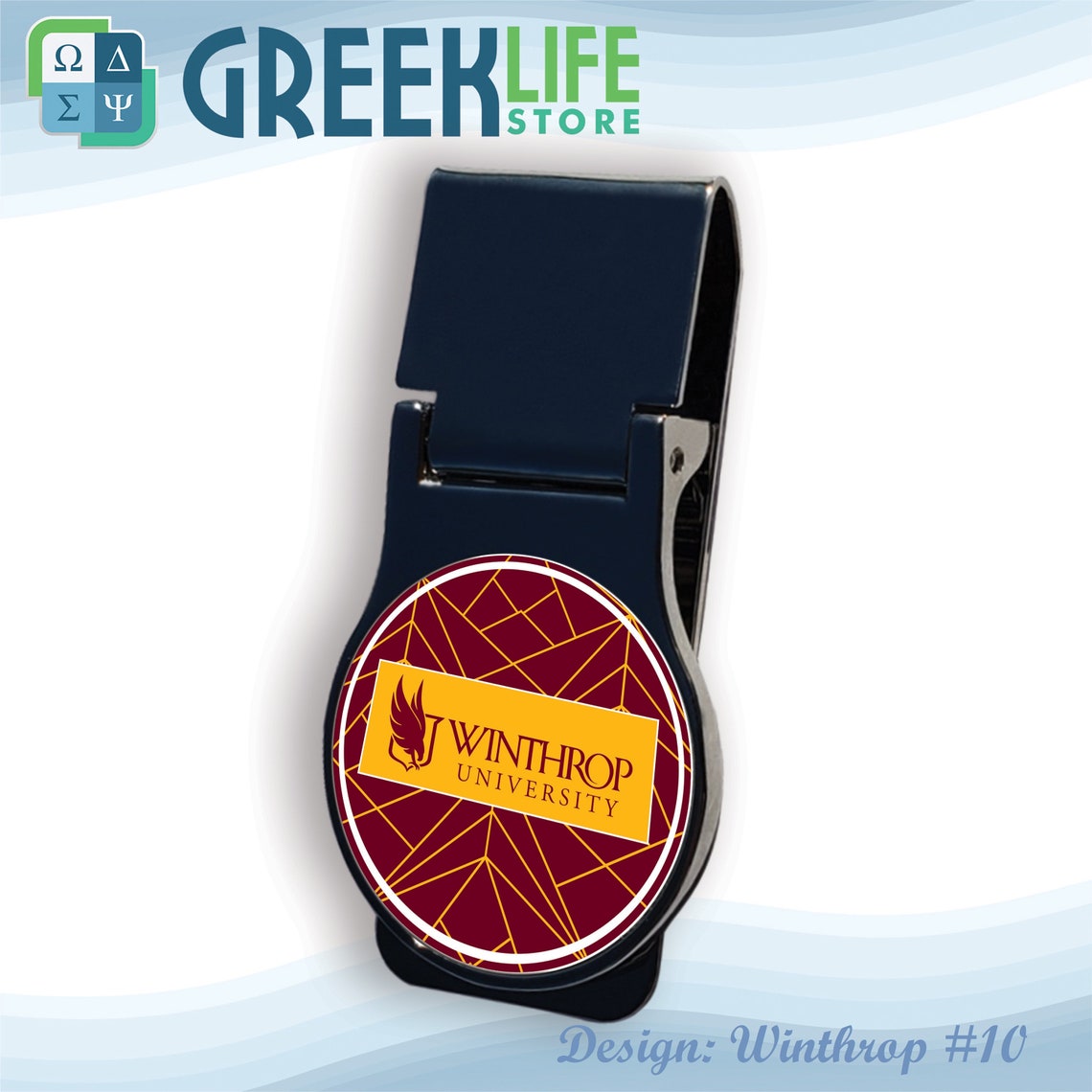 Winthrop University Money Clip Round | Etsy