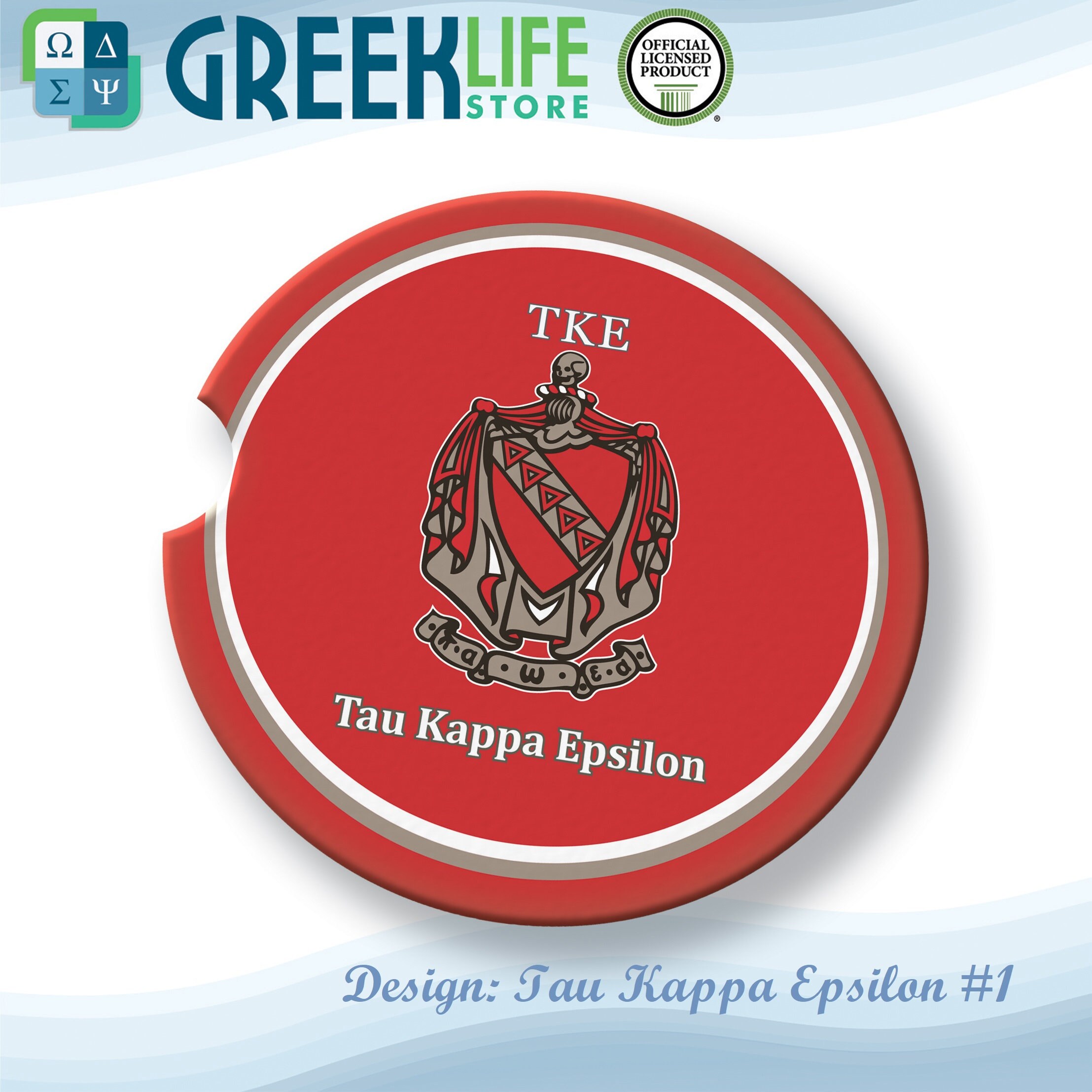 Tau Kappa Epsilon TKE Car Cup Holder Coasters Sandstone set - Etsy