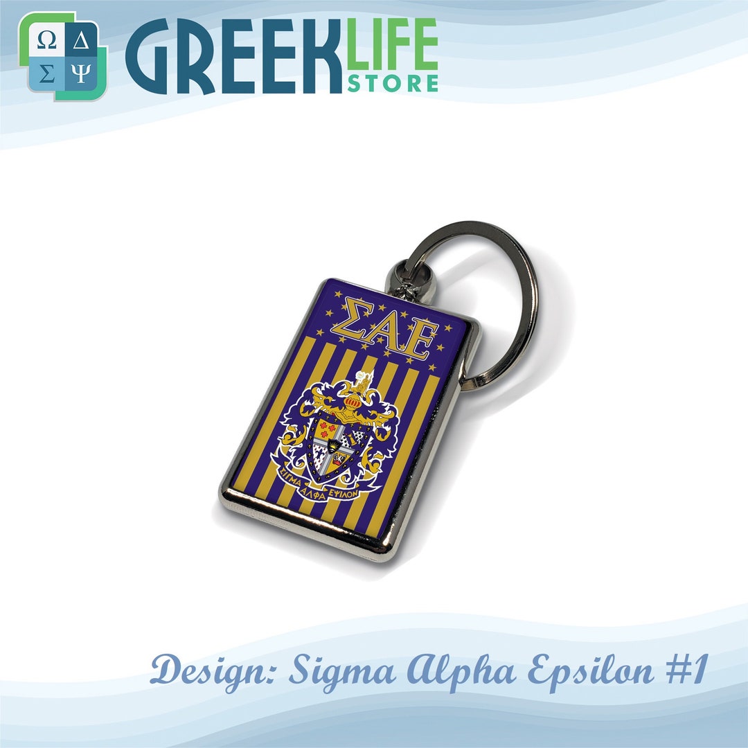 Sigma Alpha Epsilon Key Chain Metallic - Etsy