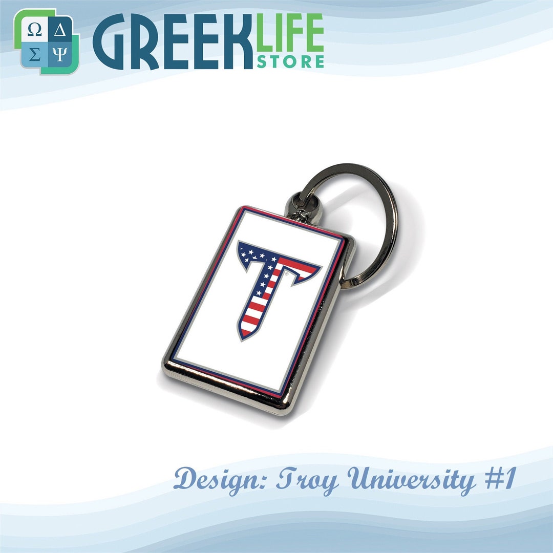 Troy University Key Chain Metallic - Etsy