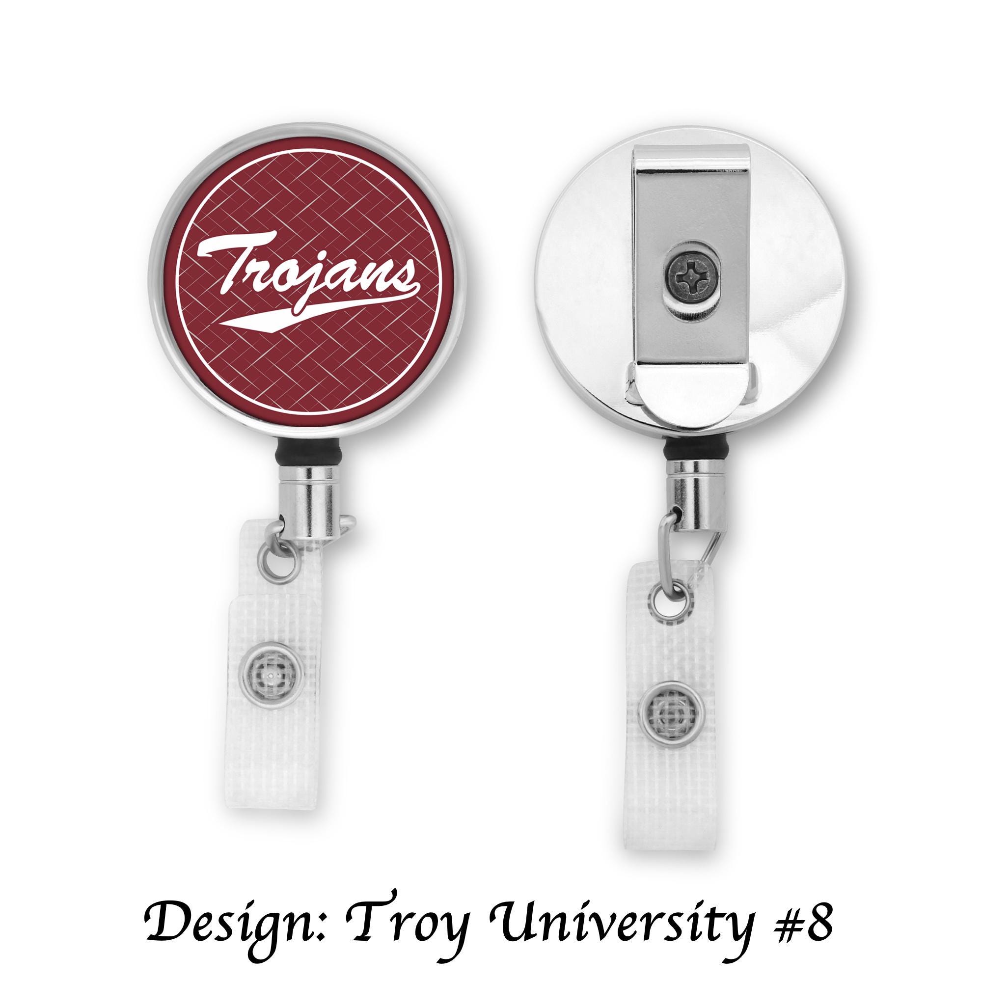 Troy University Retractable ID Badge Reel Holder - Etsy