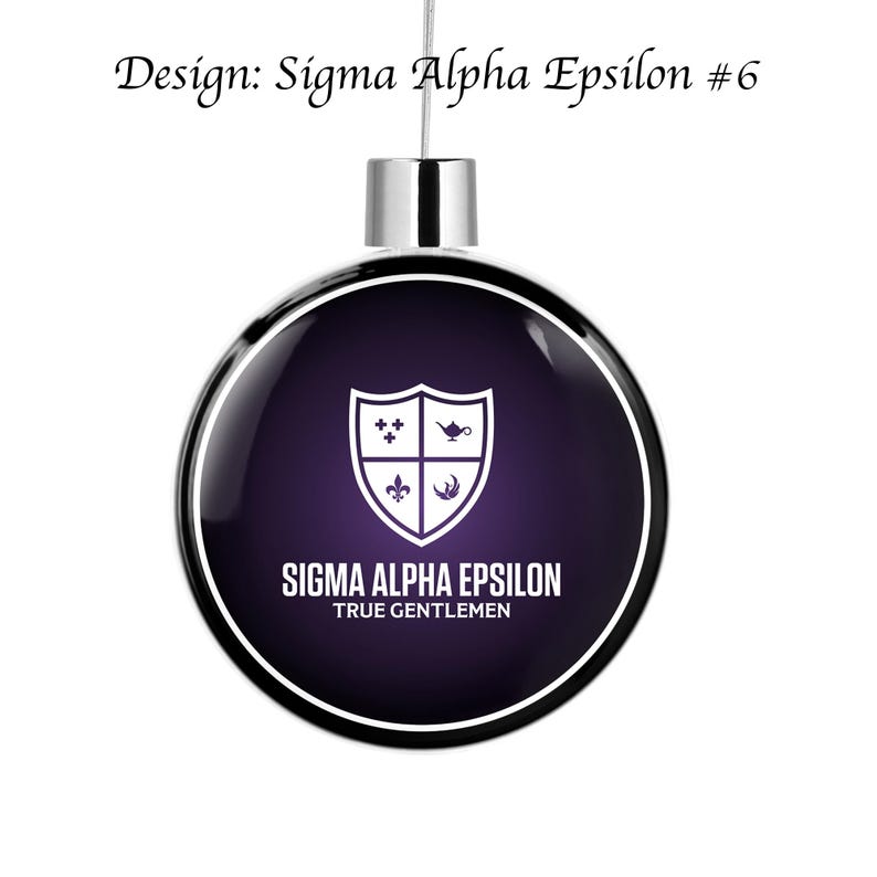 Sigma Alpha Epsilon Round Flat Ornament - Etsy