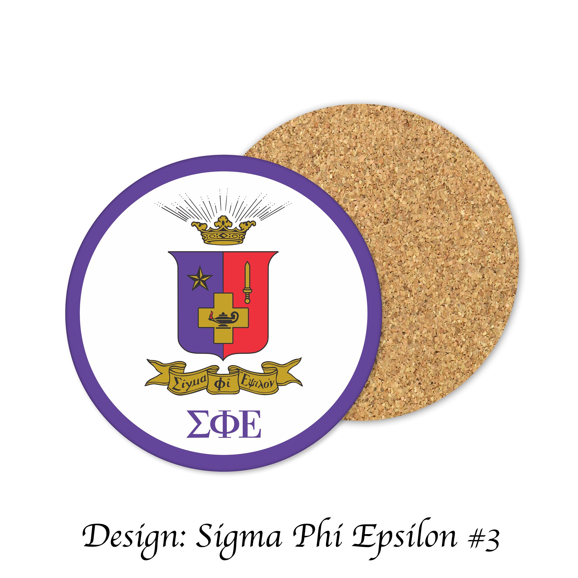 Sigma Phi Epsilon Round Coasters set of 4 Coasters - Etsy