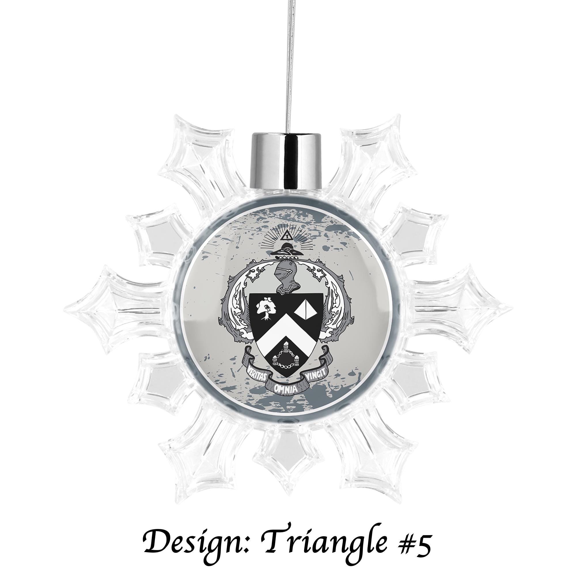 Triangle Fraternity Snowflake Round Ornament - Etsy
