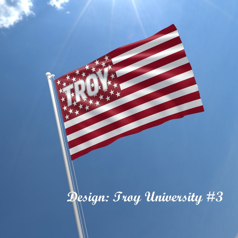 Troy University Officially Licensed Flag Banner - Etsy