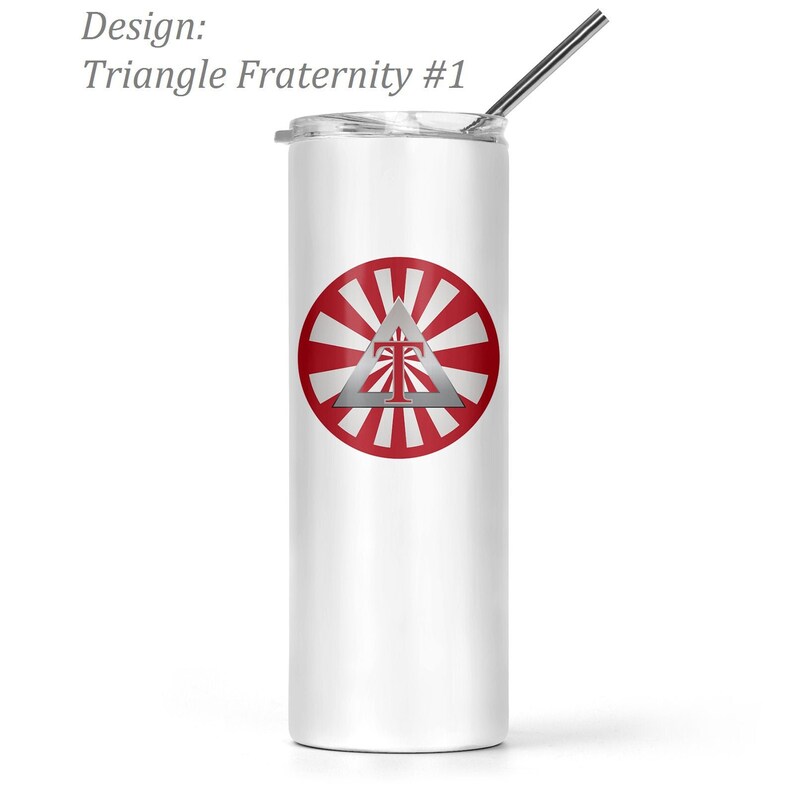 Triangle Fraternity Stainless Steel Skinny Tumbler 20 OZ - Etsy