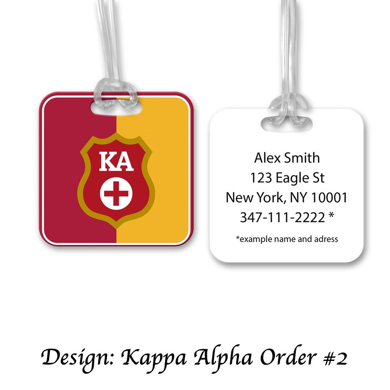 Kappa Alpha Order Aluminum Bag Tag - Etsy