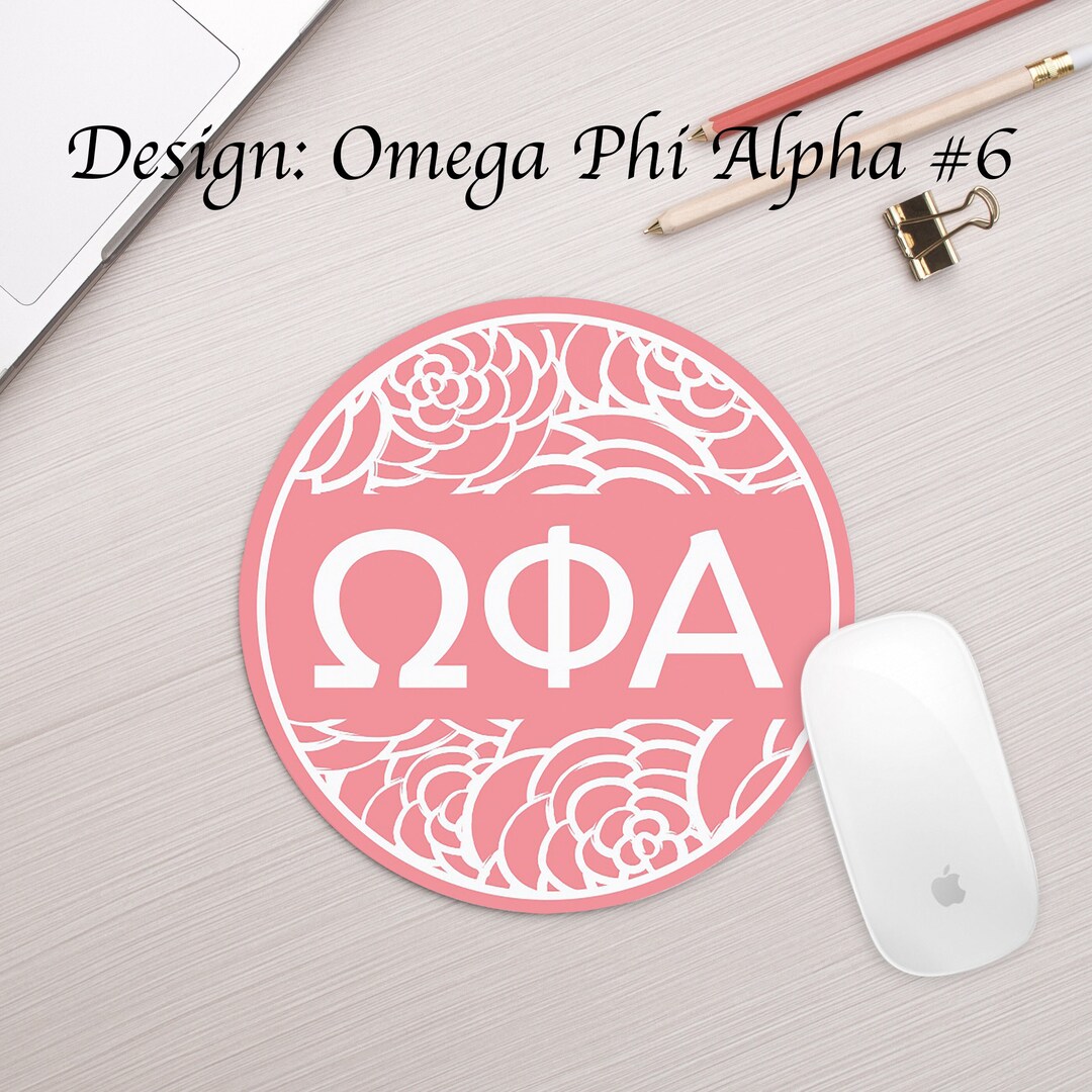 Omega Phi Alpha Mousepad Round - Etsy