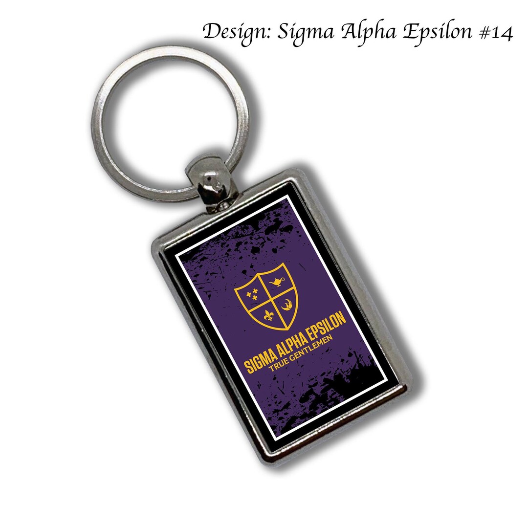 Sigma Alpha Epsilon Key Chain Metallic - Etsy