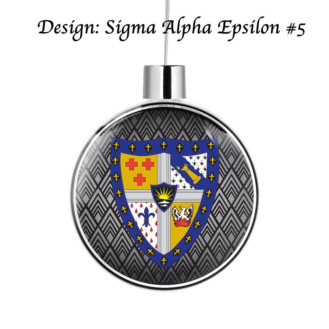 Sigma Alpha Epsilon Round Flat Ornament - Etsy