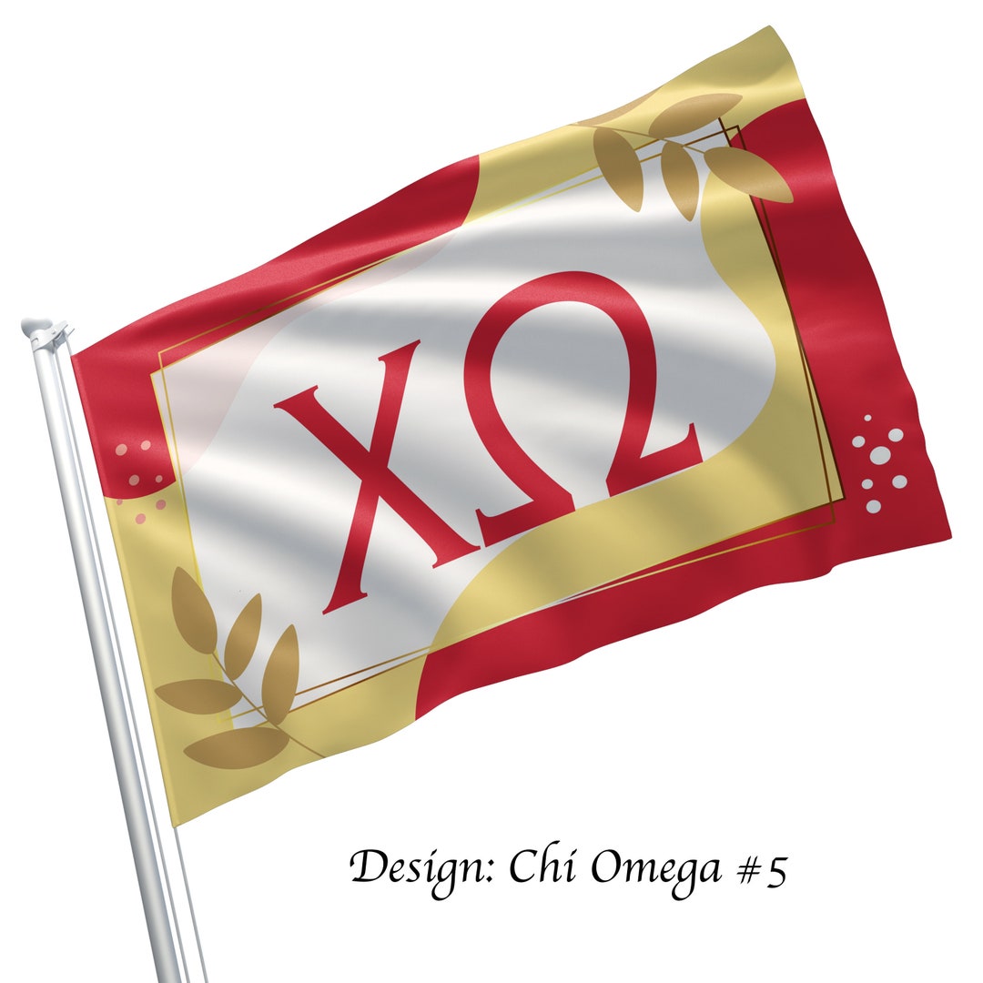 Chi Omega Officially Licensed Flag Banner - Etsy