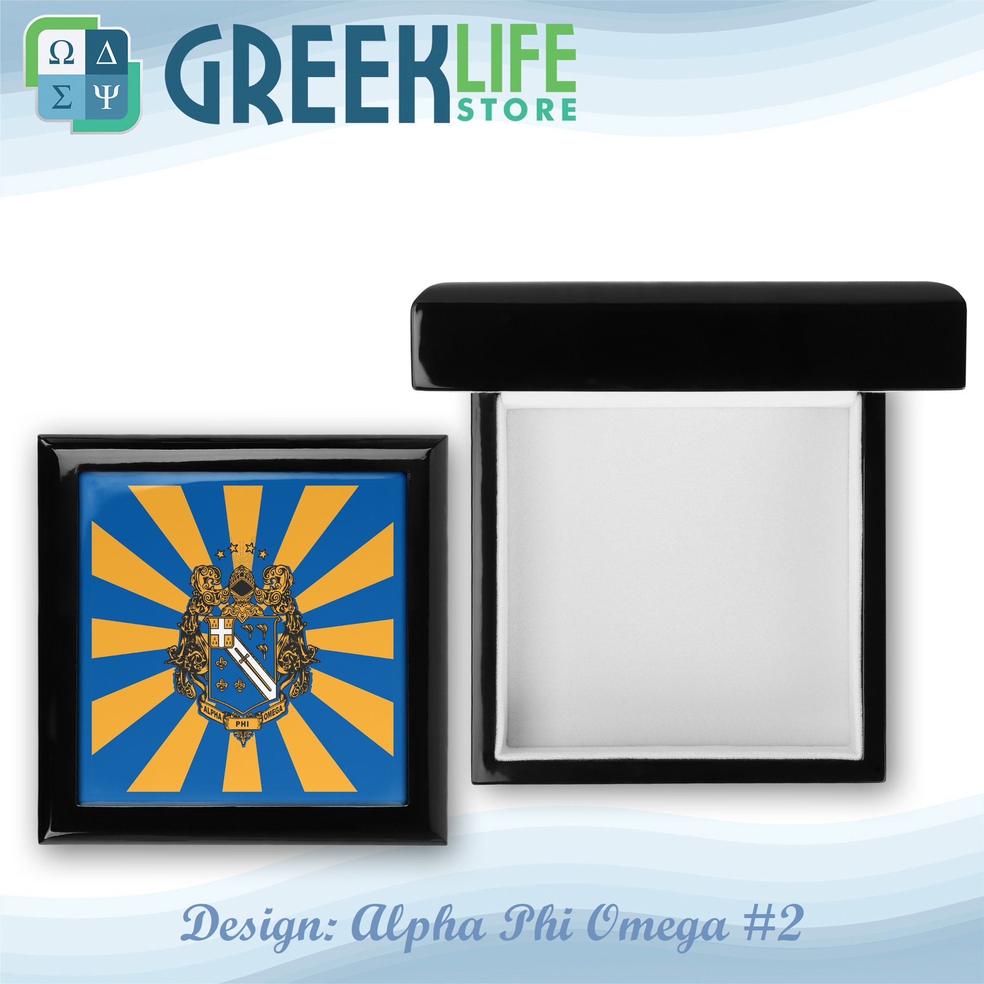 Alpha Phi Omega Wooden Keepsake Box | Etsy