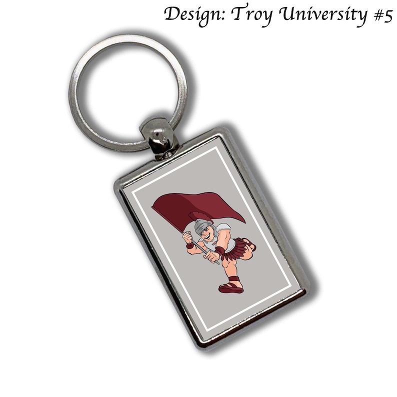 Troy University Key Chain Metallic - Etsy