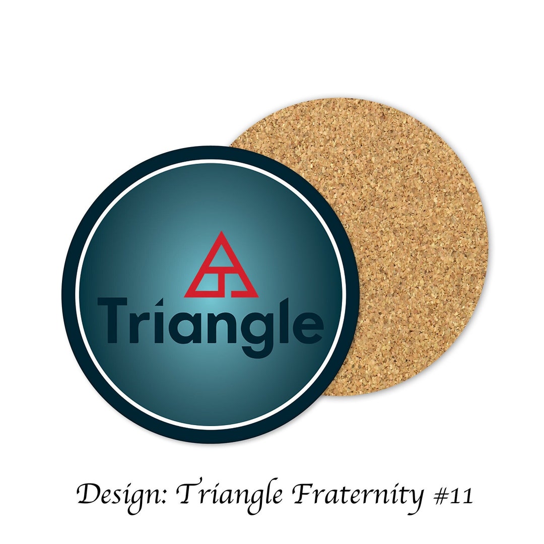 Triangle Fraternity Round Coasters (set of 4 Coasters) - Etsy