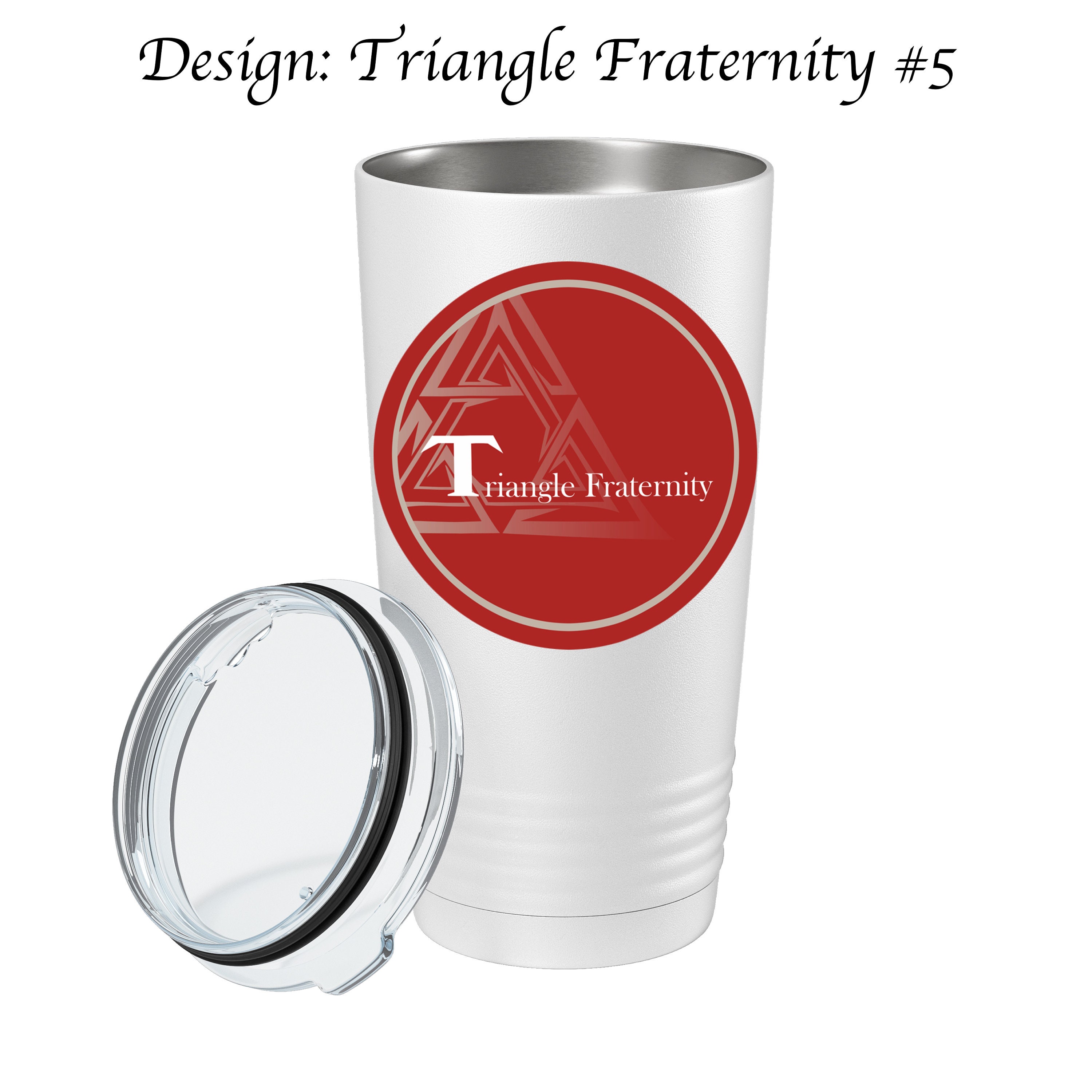 Triangle Fraternity Stainless Steel Tumbler 20oz Ringed Base - Etsy