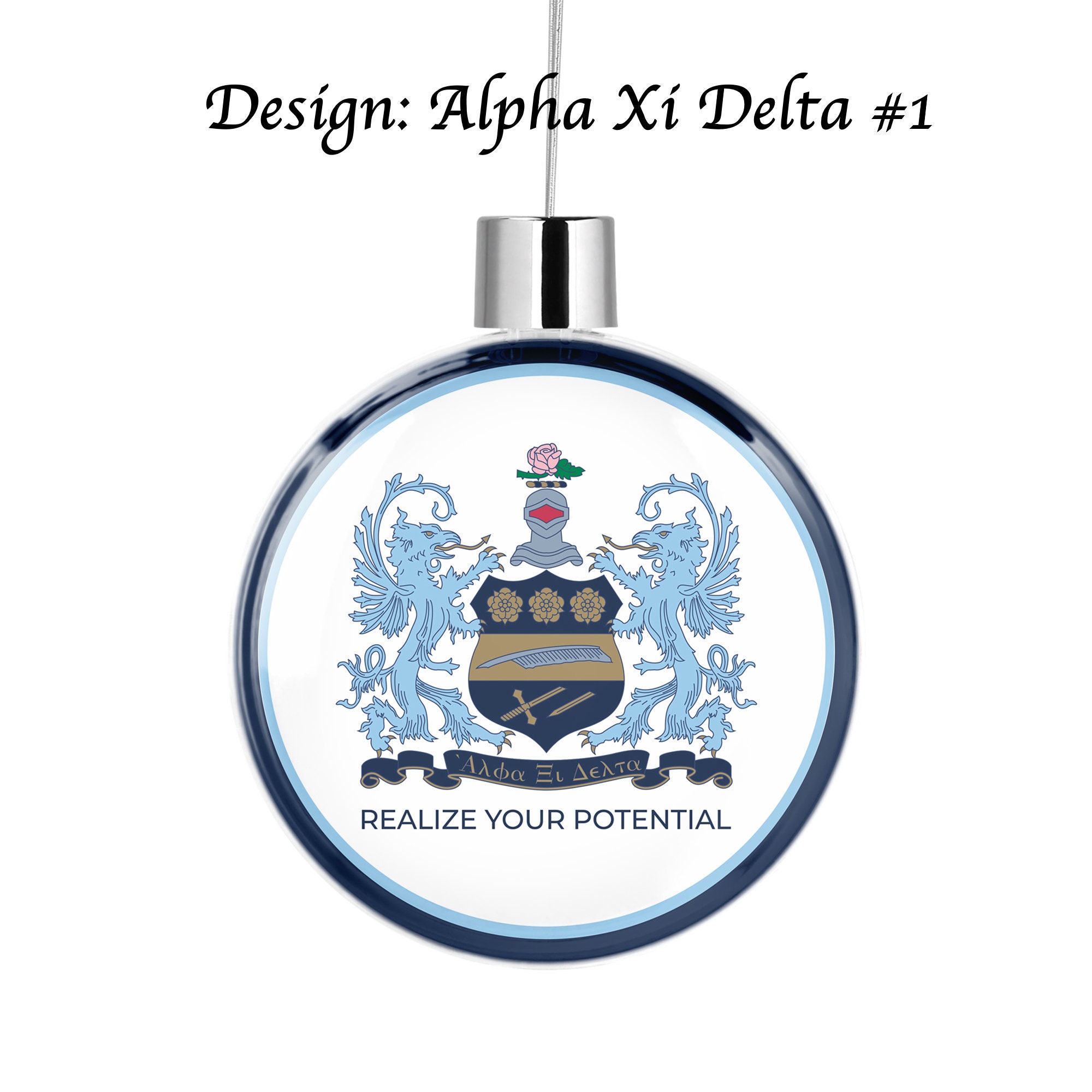 Alpha Xi Delta Round Flat Ornament - Etsy