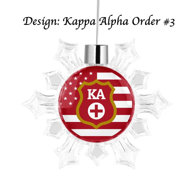 Kappa Alpha Order Snowflake Round Ornament - Etsy