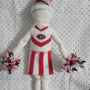Christmas Elf Cheer Cheerleader Outfit Clothes Pompoms - Etsy