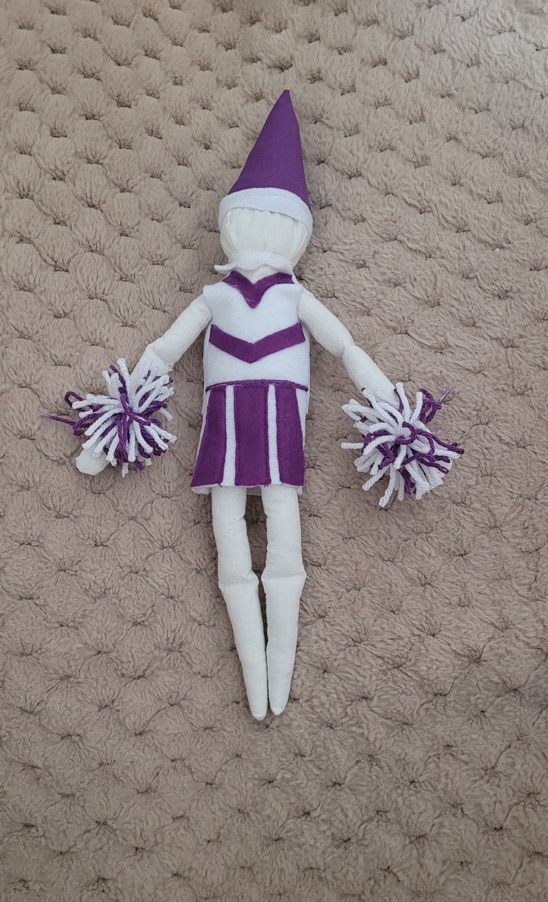 Christmas Elf Cheer Cheerleader Outfit Clothes Pompoms - Etsy