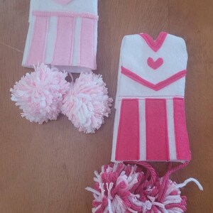 Christmas Elf Cheer Cheerleader Outfit Clothes Pompoms - Etsy