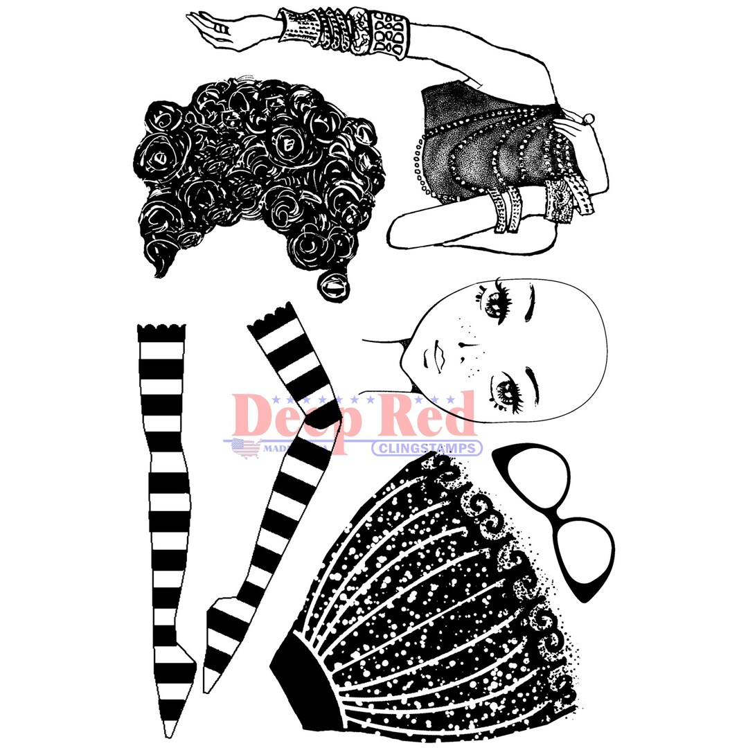 Paper Doll Rubber Cling Stamp - Etsy