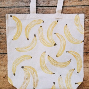 Banana Print Cotton Tote Bag - Eco Shopping Organic Zero Waste ...