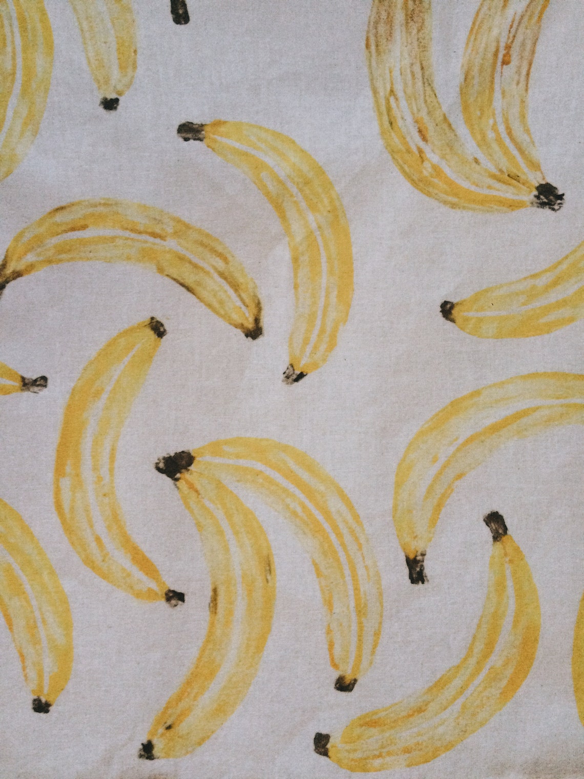 Banana Print Cotton Tote Bag Eco Shopping Organic Zero - Etsy