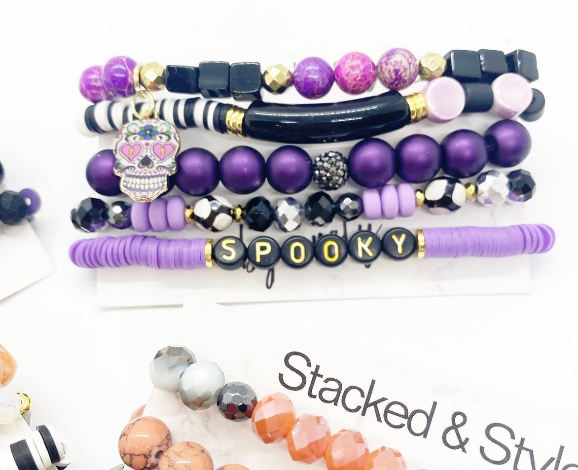 Halloween Bracelets Halloween Jewelry Spider Ghost Jewelry - Etsy