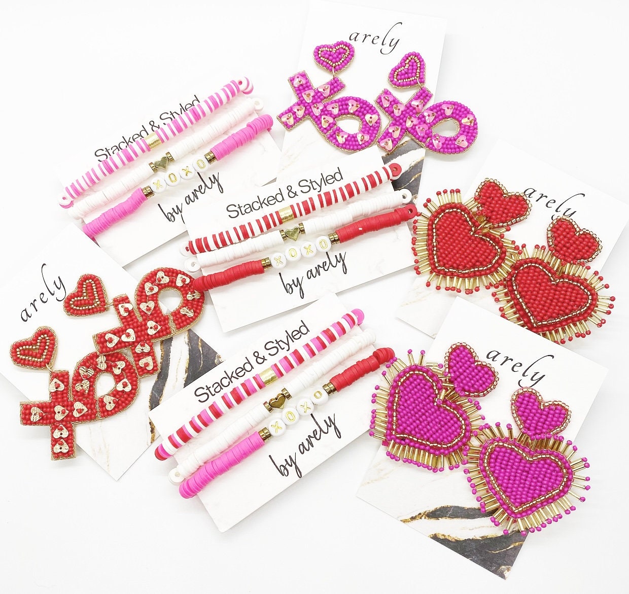 Valentines Bracelets Valentines Jewelry Heishi Beaded - Etsy