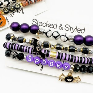 Halloween Bracelets, Custom Bracelets, Halloween Jewelry, Spider, Ghost ...