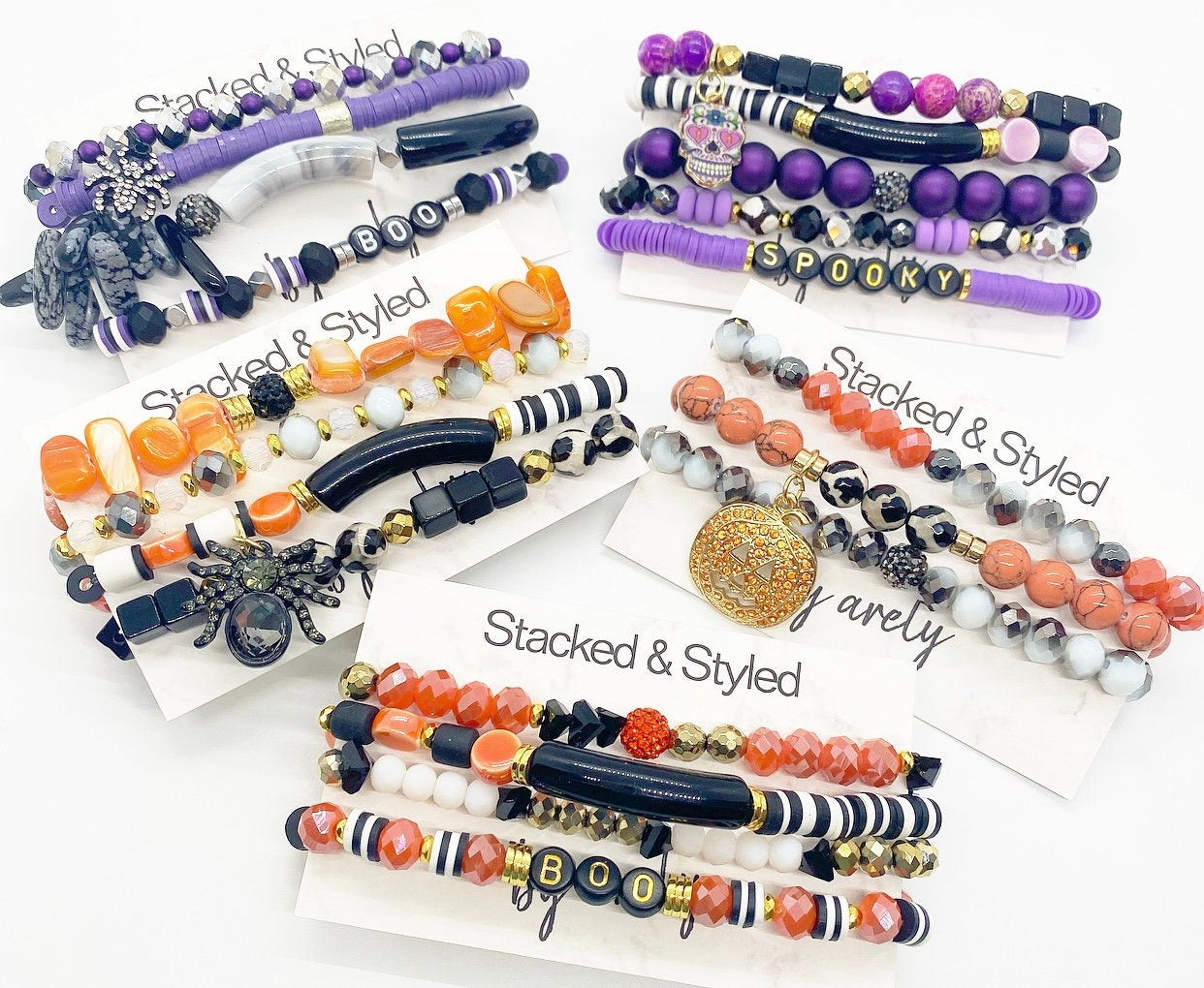 Halloween Bracelets Halloween Jewelry Spider Ghost Jewelry - Etsy