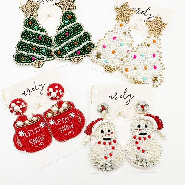 Christmas Earrings - Etsy