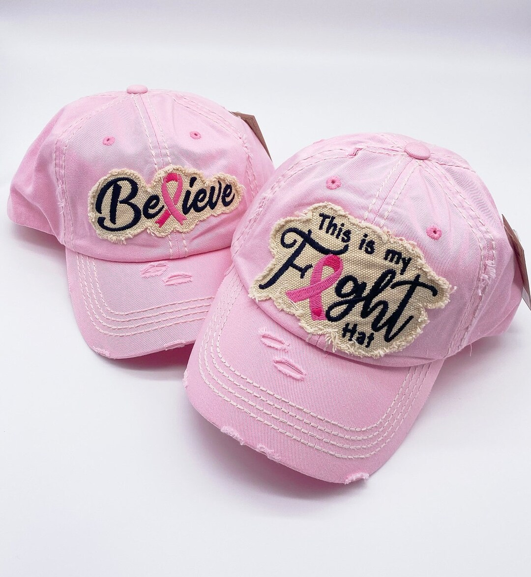 Breast Cancer Hat, Breast Cancer Gifts, Believe, Pink Ribbon, Fighter ...