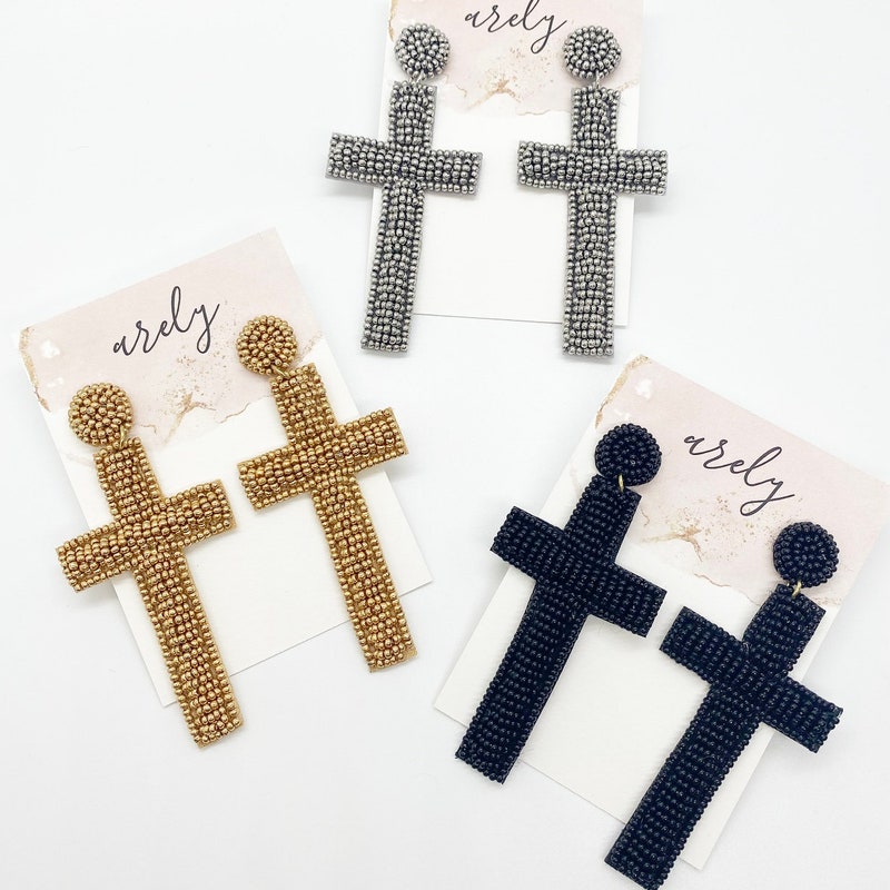 Easter Cross Earrings - Etsy