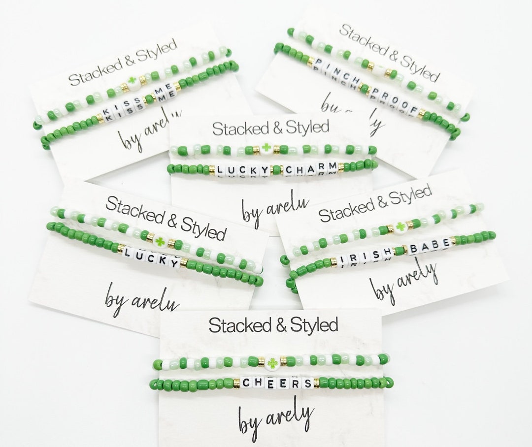 St Paddys Day, Shamrock, St Patricks Day, Beaded Bracelets, St PADDYS ...